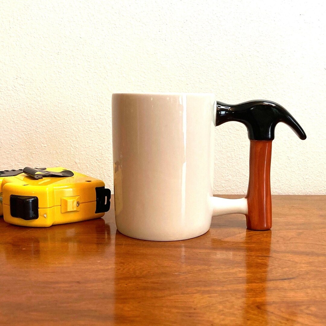 Quirky Vintage Ceramic Hammer Handle Mug, Craftsman Carpenter Gifts ...