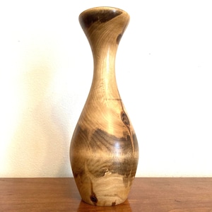 Vintage Hand-turned Aspen Wood Vase With Knotty Grain 1970s Charm, MCM ...