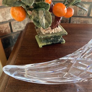 Vintage Upscale Crystal Deep Cut Bohemian Cornucopia With Etched ...