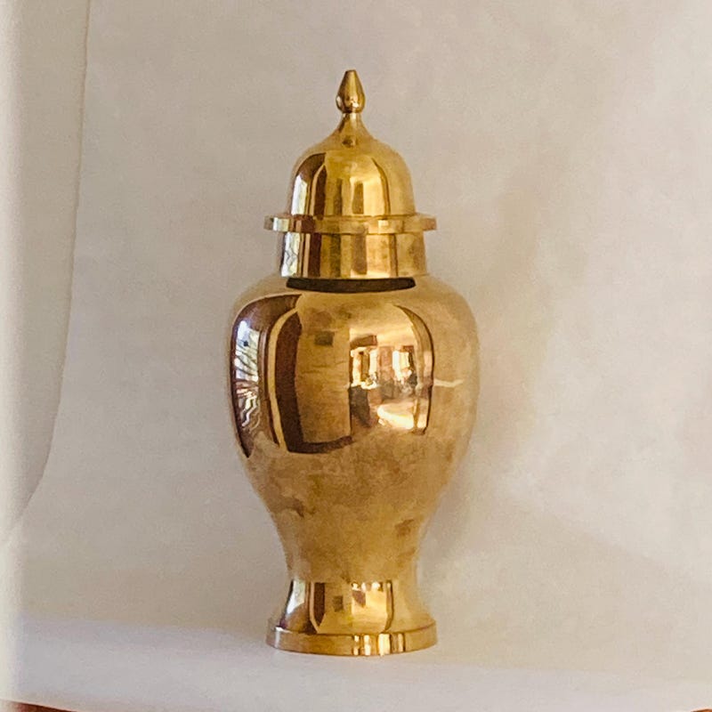 Gold Metal Ginger Jar - Etsy