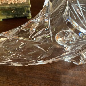 Vintage Upscale Crystal Deep Cut Bohemian Cornucopia With Etched ...