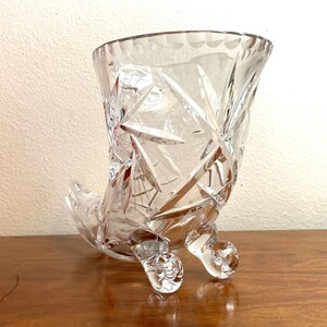 Vintage Upscale Crystal Deep Cut Bohemian Cornucopia With Etched ...
