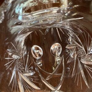 Vintage Upscale Crystal Deep Cut Bohemian Cornucopia With Etched ...