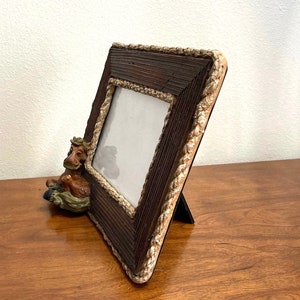 Adorable Rustic Resin Elmer Lifestyle Barn Wood Rope Trim 3x5 Photo ...