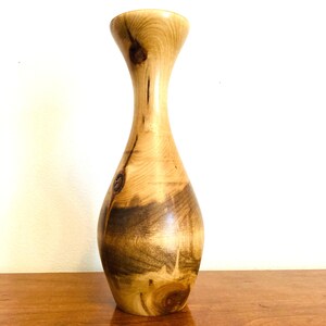 Vintage Hand-turned Aspen Wood Vase With Knotty Grain 1970s Charm, MCM ...