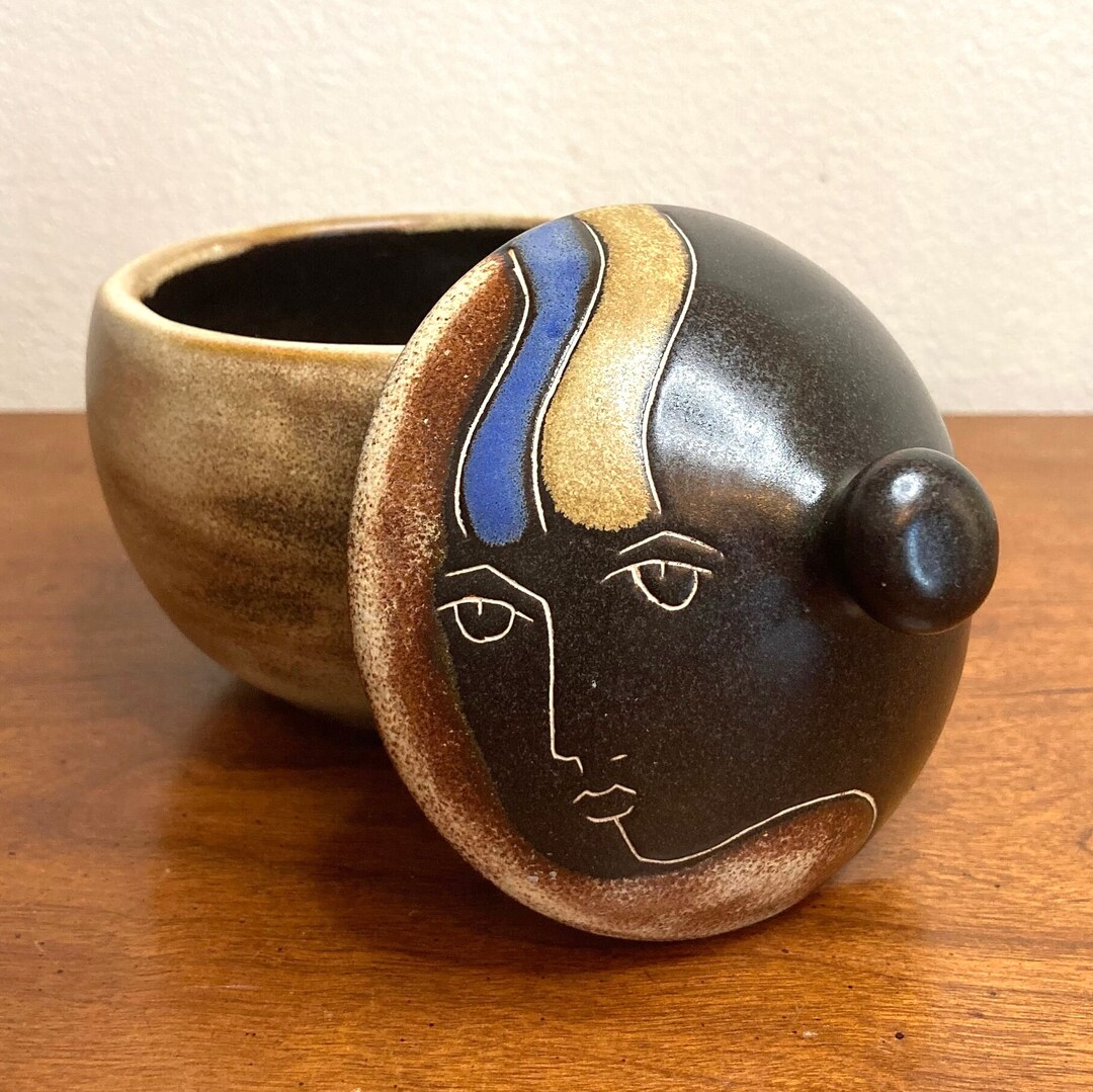 Beautiful Handmade Vintage Mara Mexico Art Pottery Lidded Vessel ...