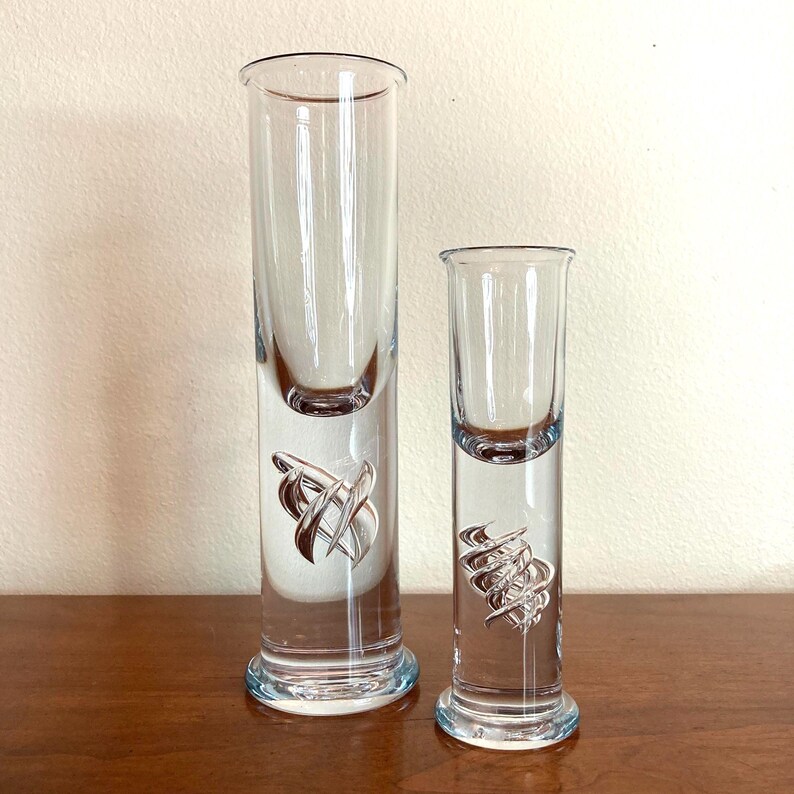 Rare Holmegaard Crystal Cocktail & Shot Glass Set, Mid Century Modern ...
