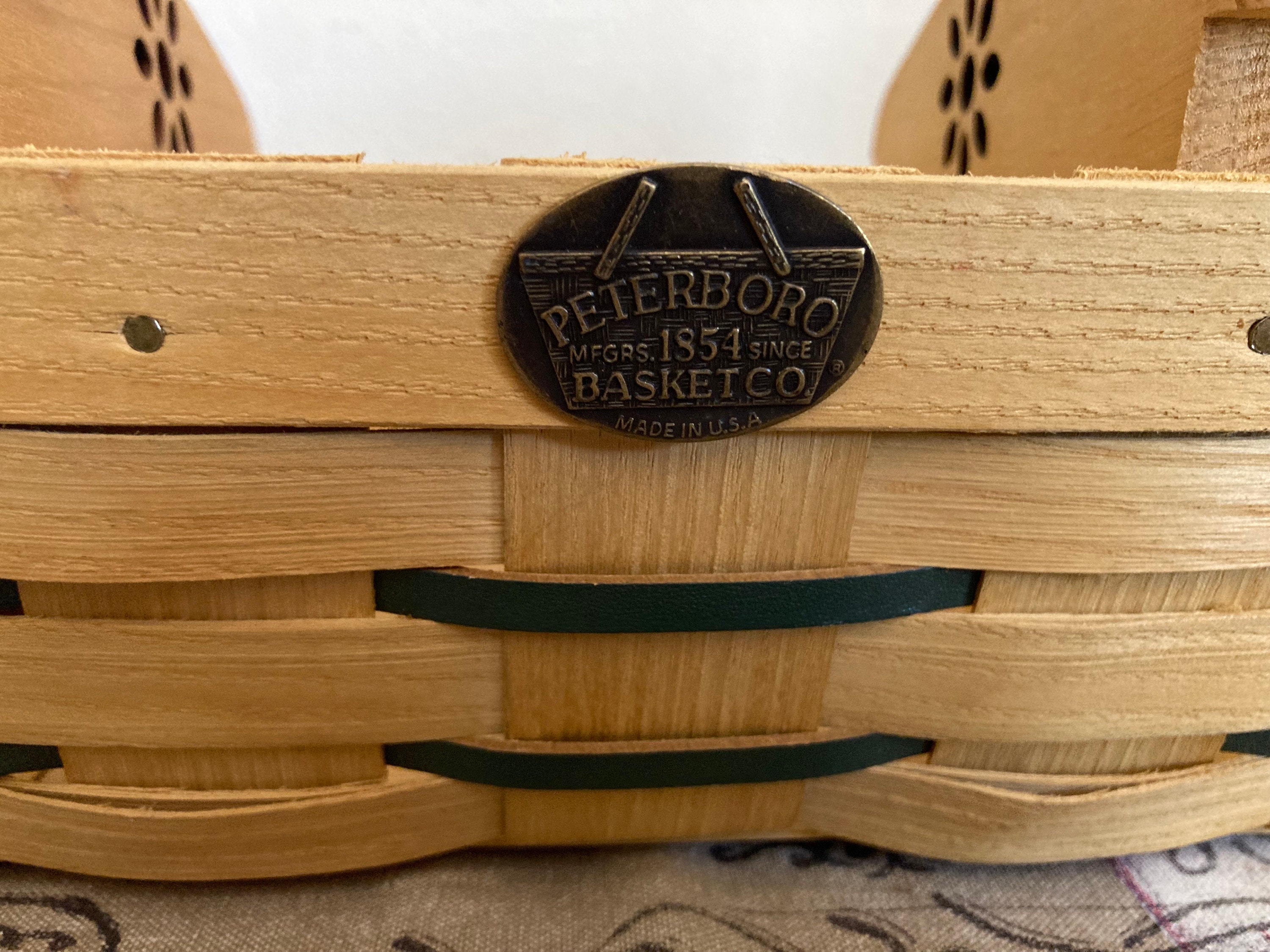 Peterborough Weaved White Ash and Leather Bread Basket With Matching ...