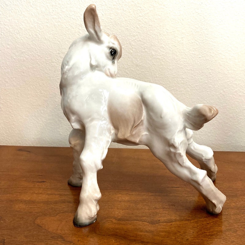 Porcelain Goat Figurine - Etsy