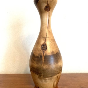 Vintage Hand-turned Aspen Wood Vase With Knotty Grain 1970s Charm, MCM ...