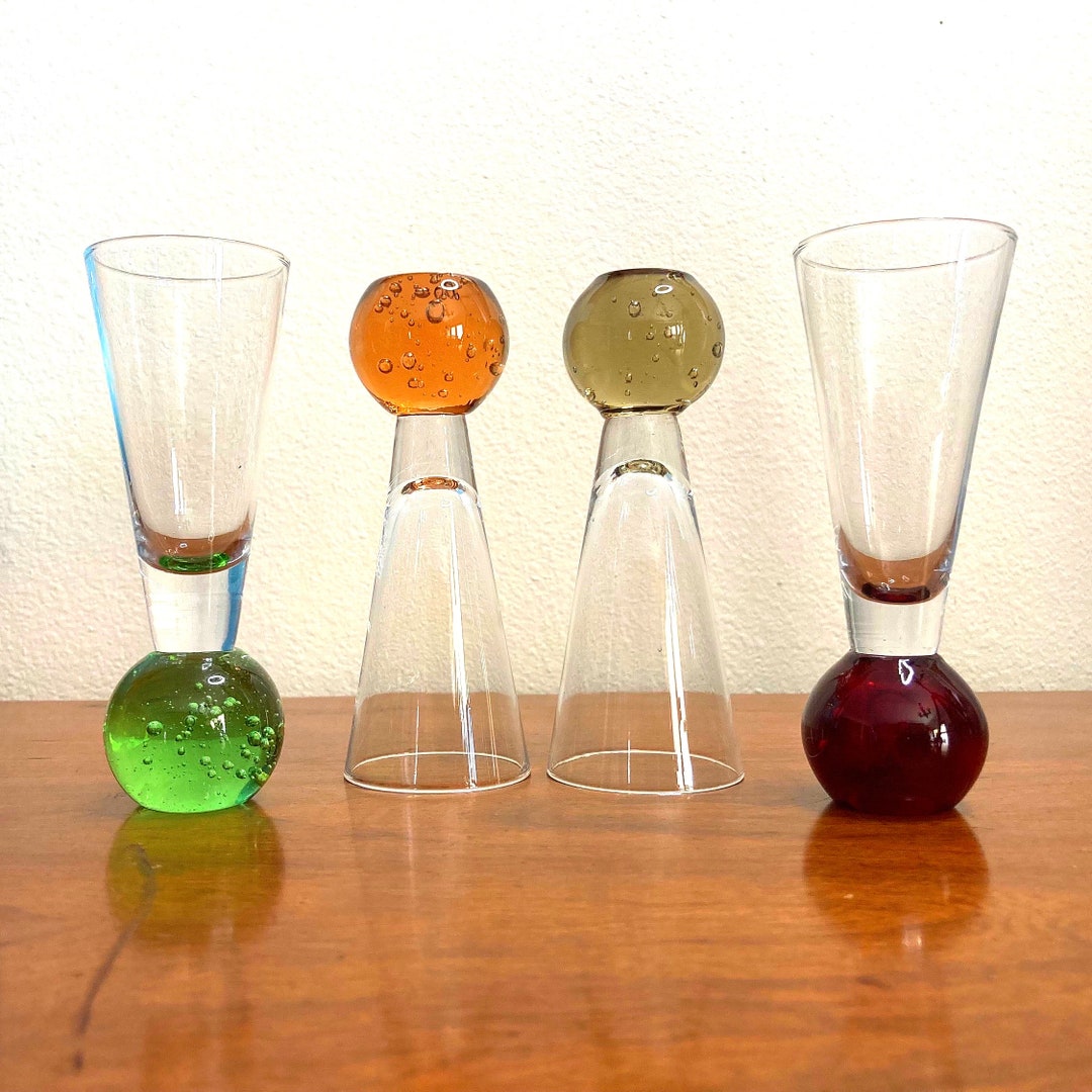 Unique MCM Glassware Set, Retro Cool Liqueur Shot Glasses With ...