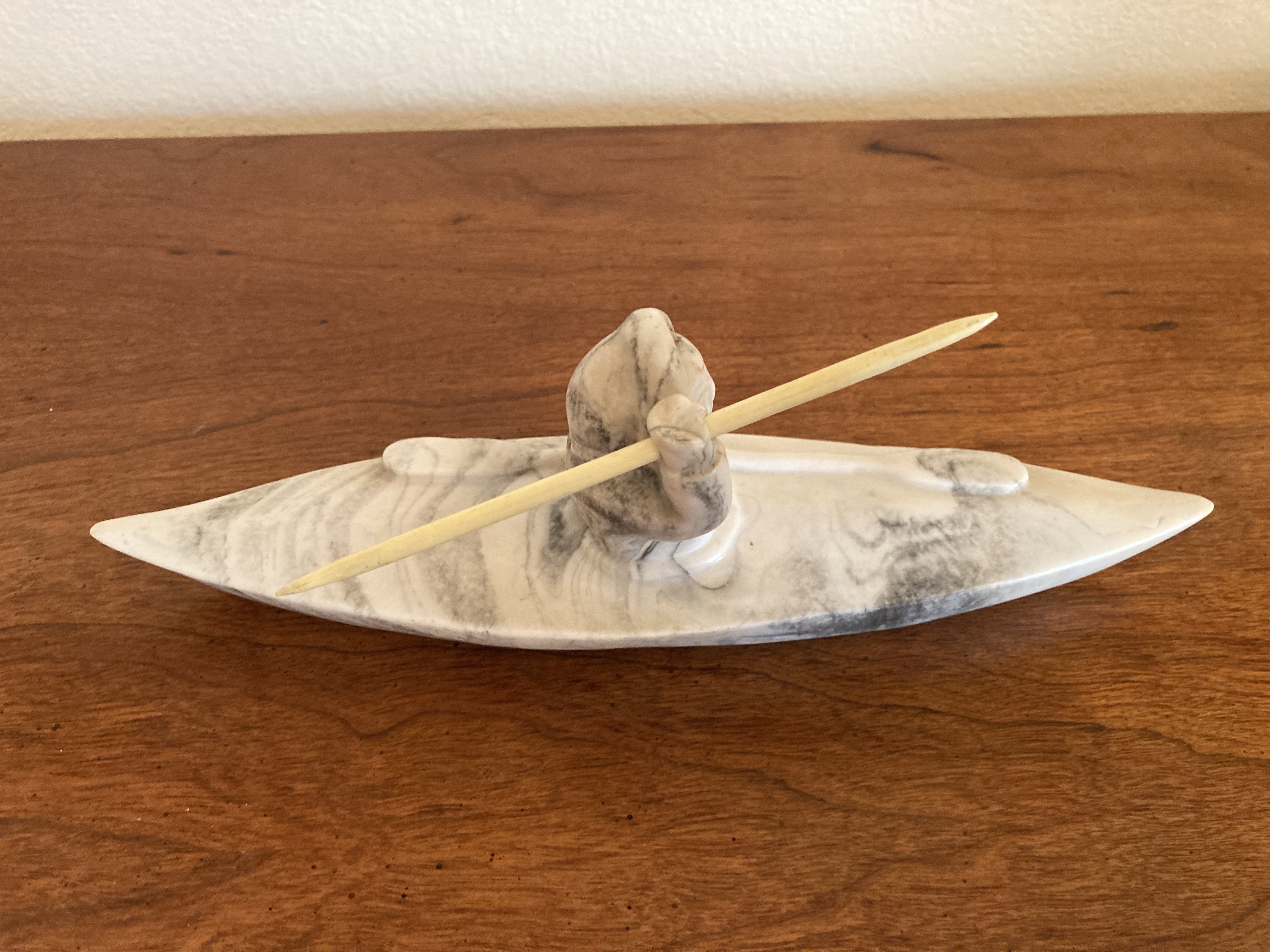 1960s Canadian Inuit Resin Composite Kayak Hunter With Removable Spear ...