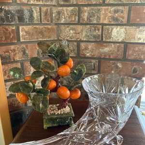 Vintage Upscale Crystal Deep Cut Bohemian Cornucopia With Etched ...