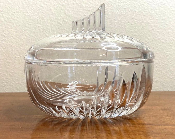 Beautiful Sparking Vintage MIKASA Germany Glass Crystal Lidded Candy ...