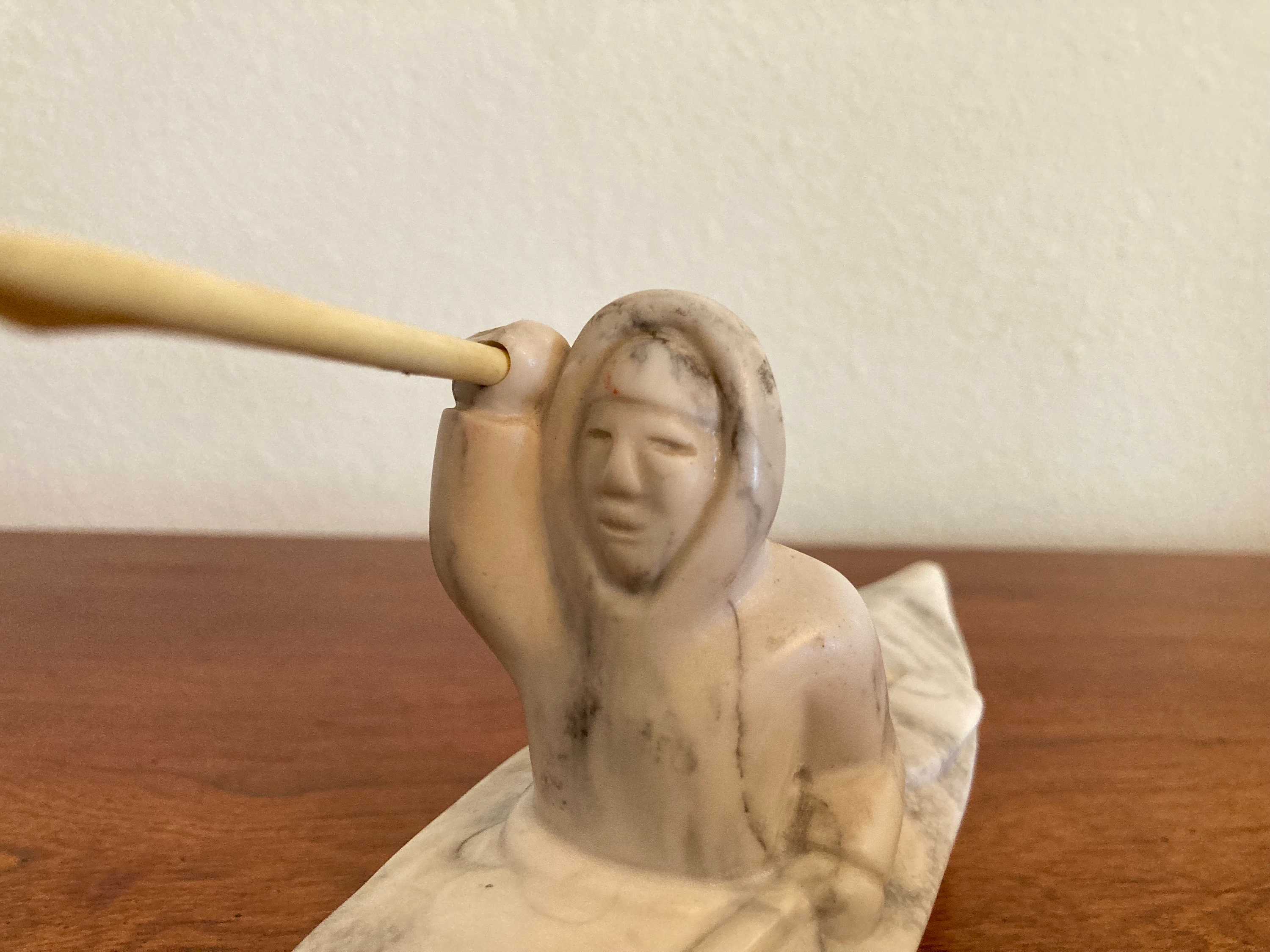 1960s Canadian Inuit Resin Composite Kayak Hunter With Removable Spear ...