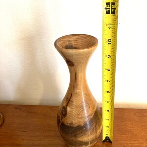 Vintage Hand-turned Aspen Wood Vase With Knotty Grain 1970s Charm, MCM ...