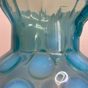 Beautiful 1940s Vintage Fenton Aqua Blue Opalescent "coin Dot" Pitcher ...