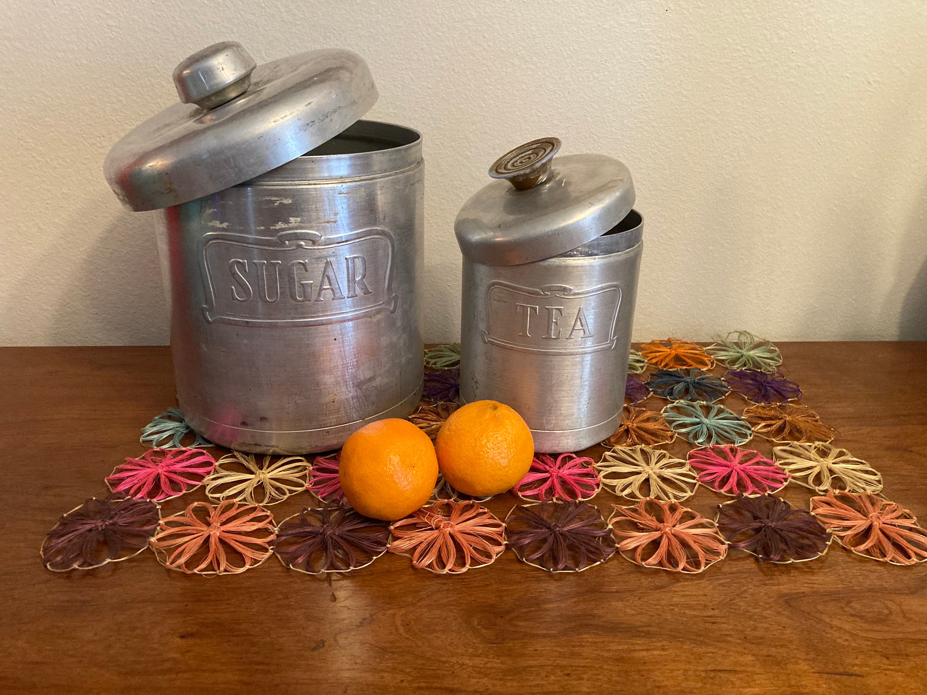 Fabulous Patina Aged 1950s Heller Hostess Ware Aluminum Raised Relief ...