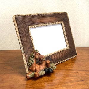 Adorable Rustic Resin Elmer Lifestyle Barn Wood Rope Trim 3x5 Photo ...