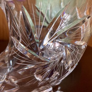 Vintage Upscale Crystal Deep Cut Bohemian Cornucopia With Etched ...