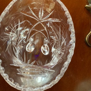 Vintage Upscale Crystal Deep Cut Bohemian Cornucopia With Etched ...