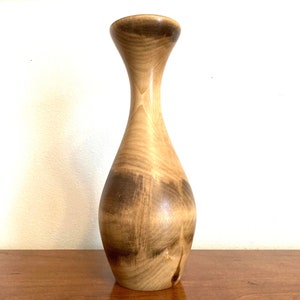 Vintage Hand-turned Aspen Wood Vase With Knotty Grain 1970s Charm, MCM ...