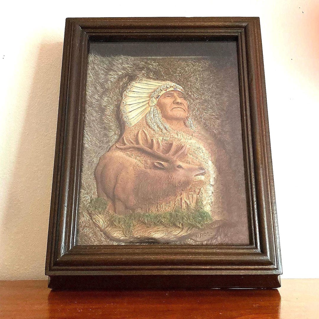 Vintage Shadow Box by Neil Rose Native American Southwest Wall Decor ...