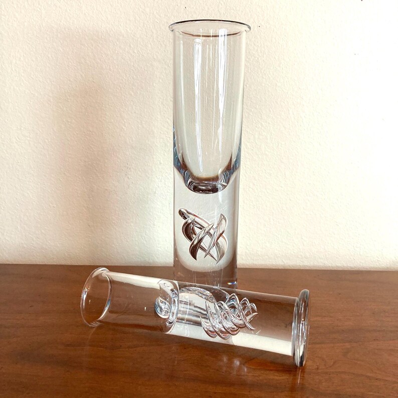 Rare Holmegaard Crystal Cocktail & Shot Glass Set, Mid Century Modern ...