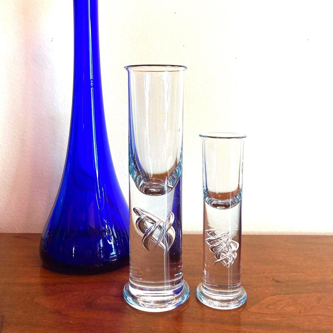 Rare Holmegaard Crystal Cocktail & Shot Glass Set, Mid Century Modern ...