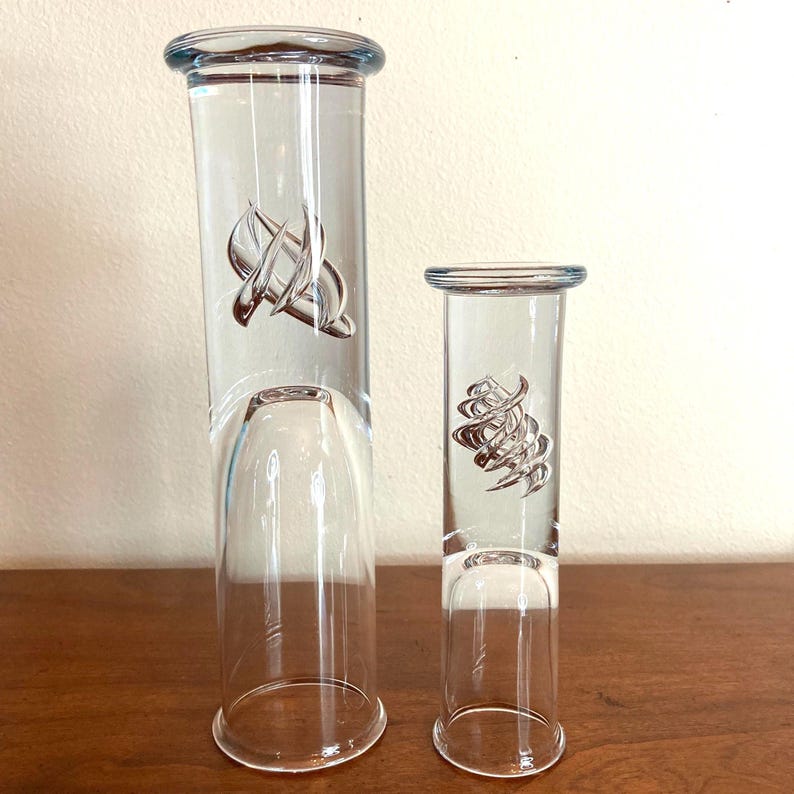 Rare Holmegaard Crystal Cocktail & Shot Glass Set, Mid Century Modern ...