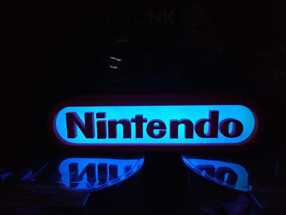 NINTENDO Logo Led Light 23CM 31CM 46CM - Etsy