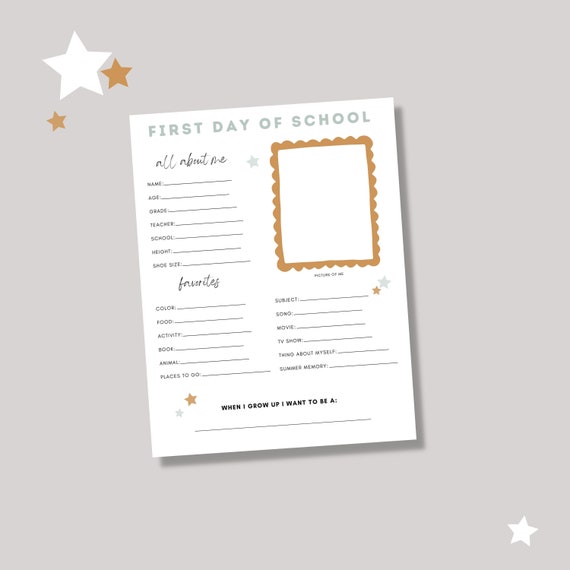 First Day of School Digital Download - Etsy