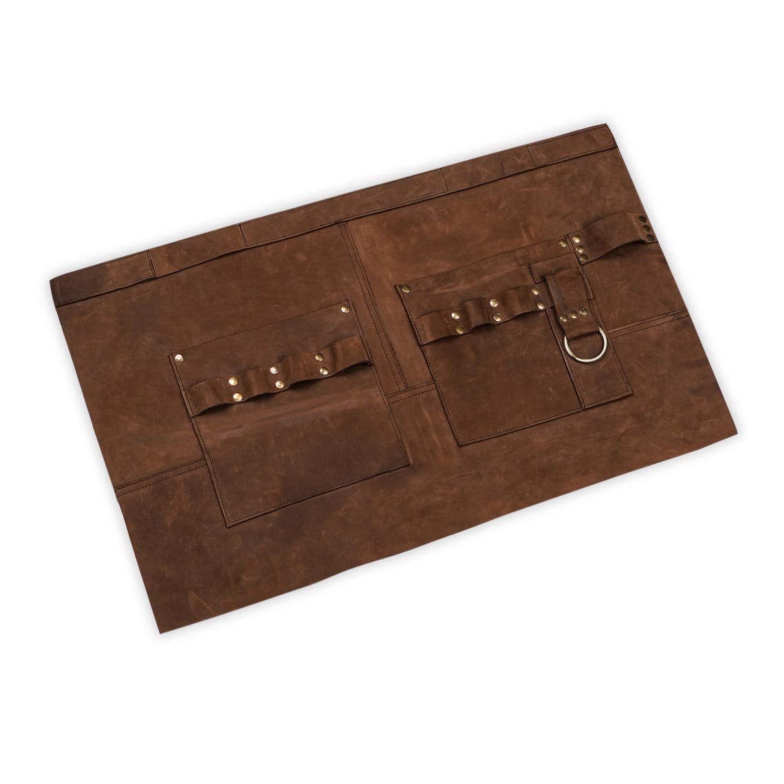 Handmade Pull-up Leather Half Apron: Personalized Workwear With Pockets ...