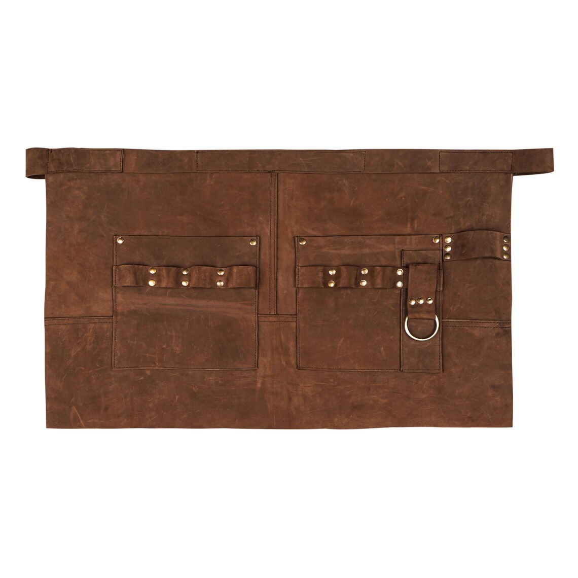 Handmade Pull-up Leather Half Apron: Personalized Workwear With Pockets ...