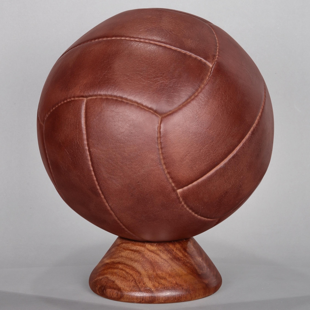 Handmade Vintage Leather Soccer Ball: 1900s Style Sports Decor - Etsy