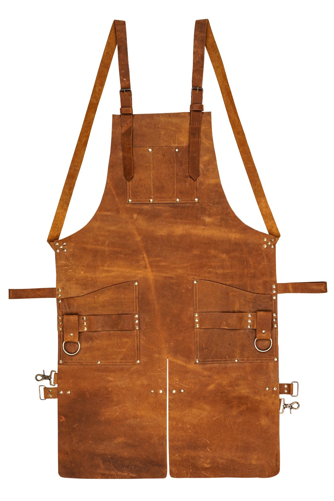 Handmade Pullup Leather Woodworking Apron With Adjustable Straps ...