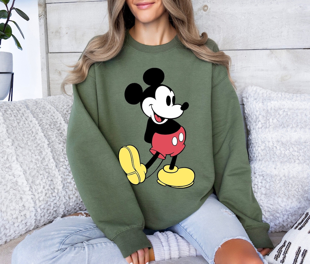 Mickey Mouse Sweater Cute Mickey Mouse Hoodie Mickey Lovers Sweater ...