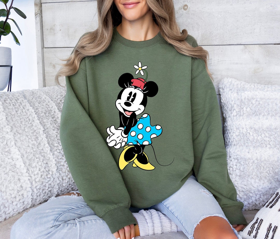 Minnie Mouse Sweater Cute Minnie Mouse Hoodie Beauty Minnie Sweater ...
