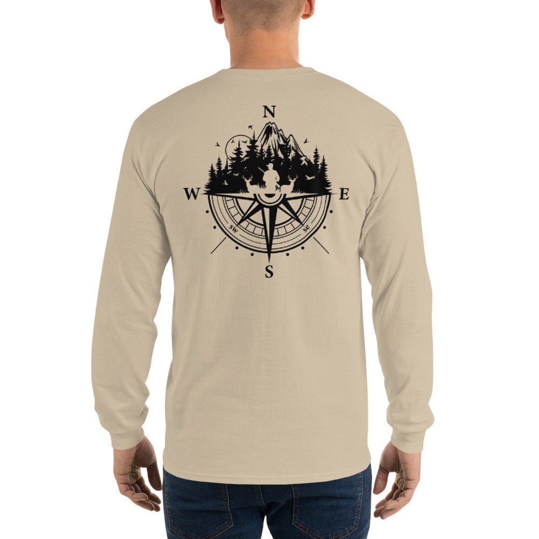 Deer Hunter Shirt, Deer Season Tee, Compass Rose Tshirt, Hunter Gift ...