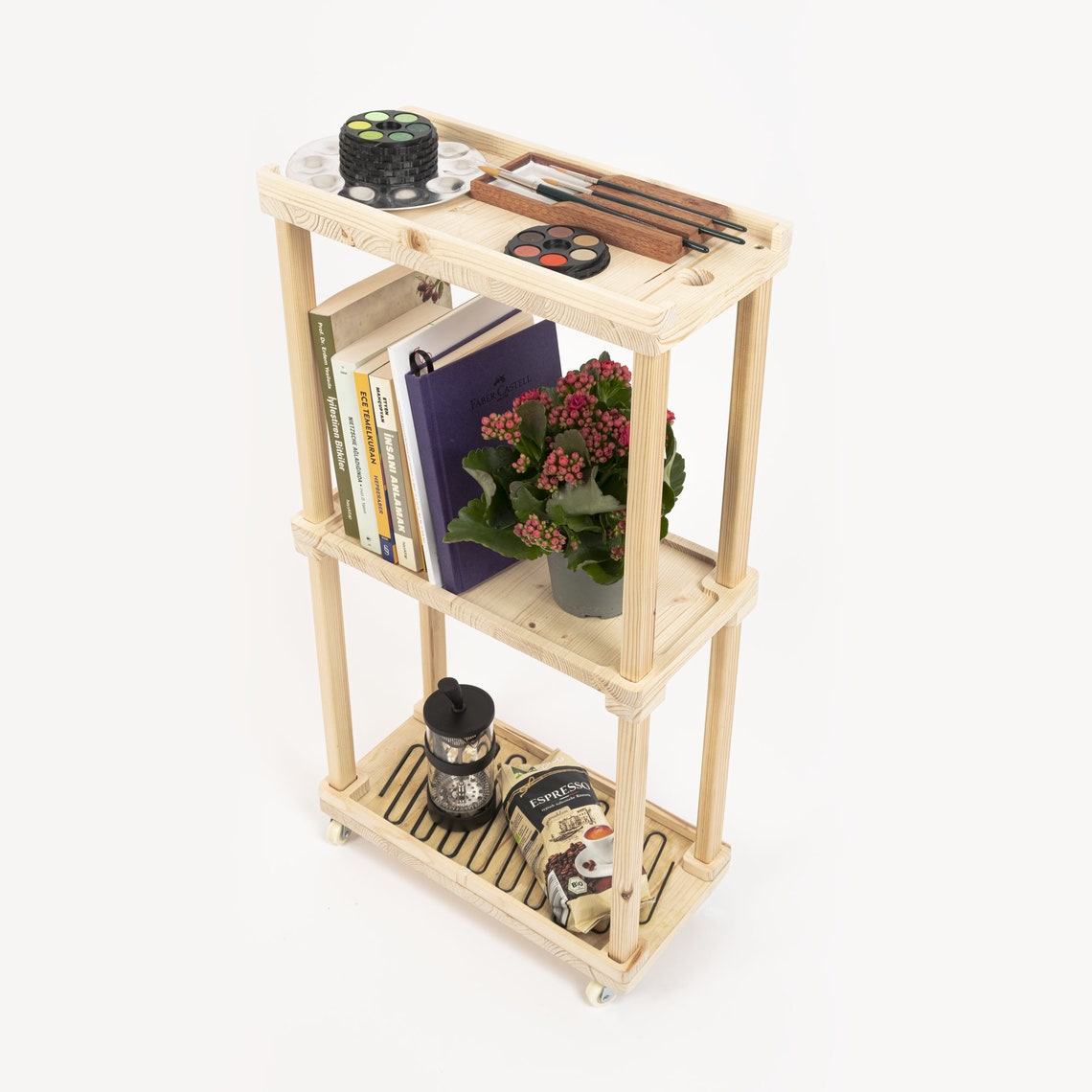 Shelf on Wheels | Trolley | Rolling Shelf for Niches in Living Rooms ...
