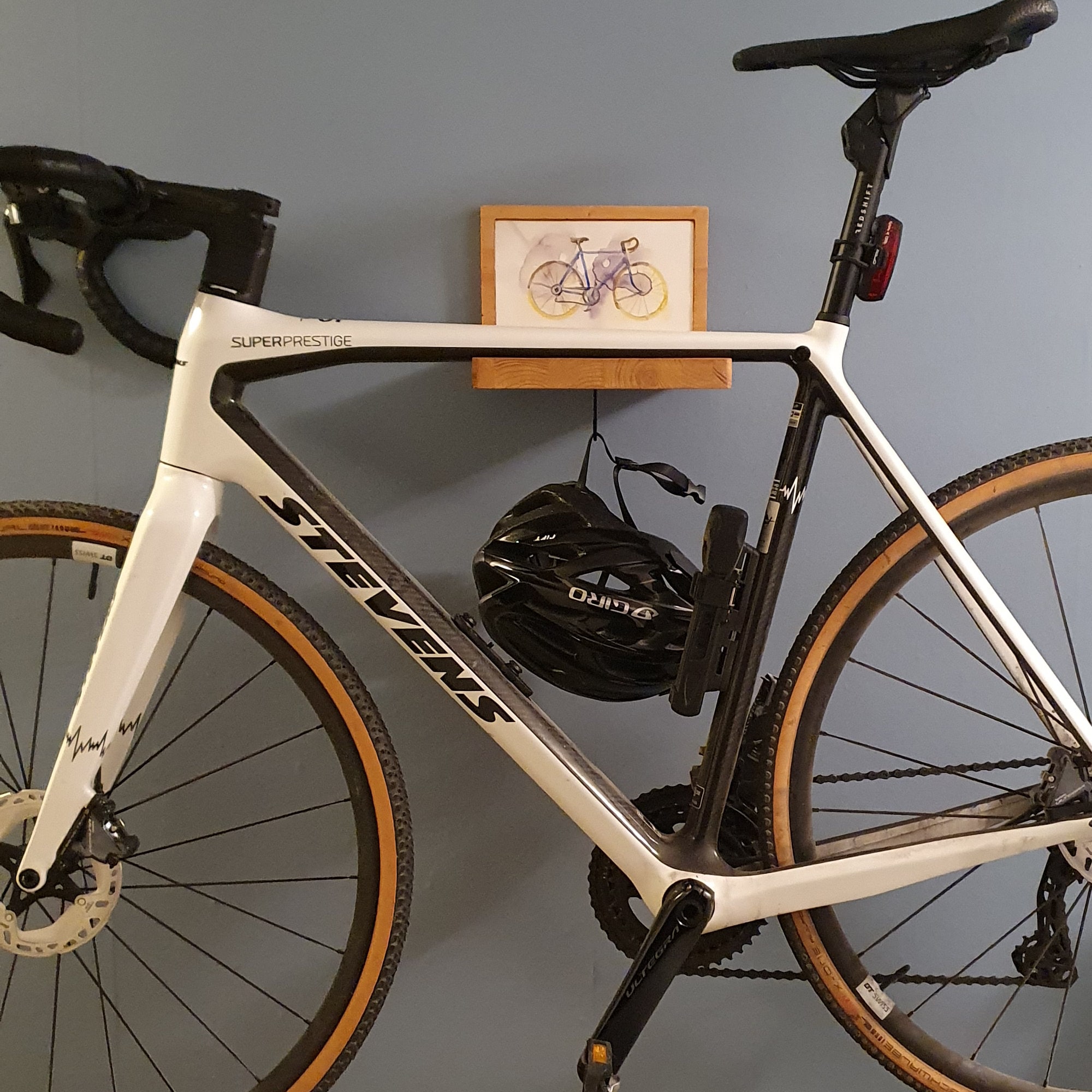 Bicycle Wall Mount Made of Wood Wall Mount Bike Suspension Bike Mount ...