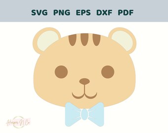 Cute Cub Head Svg - Etsy