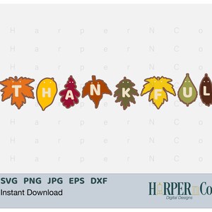 Thankful Bunting SVG, Fall Banner, Template, Pennant, Decoration ...