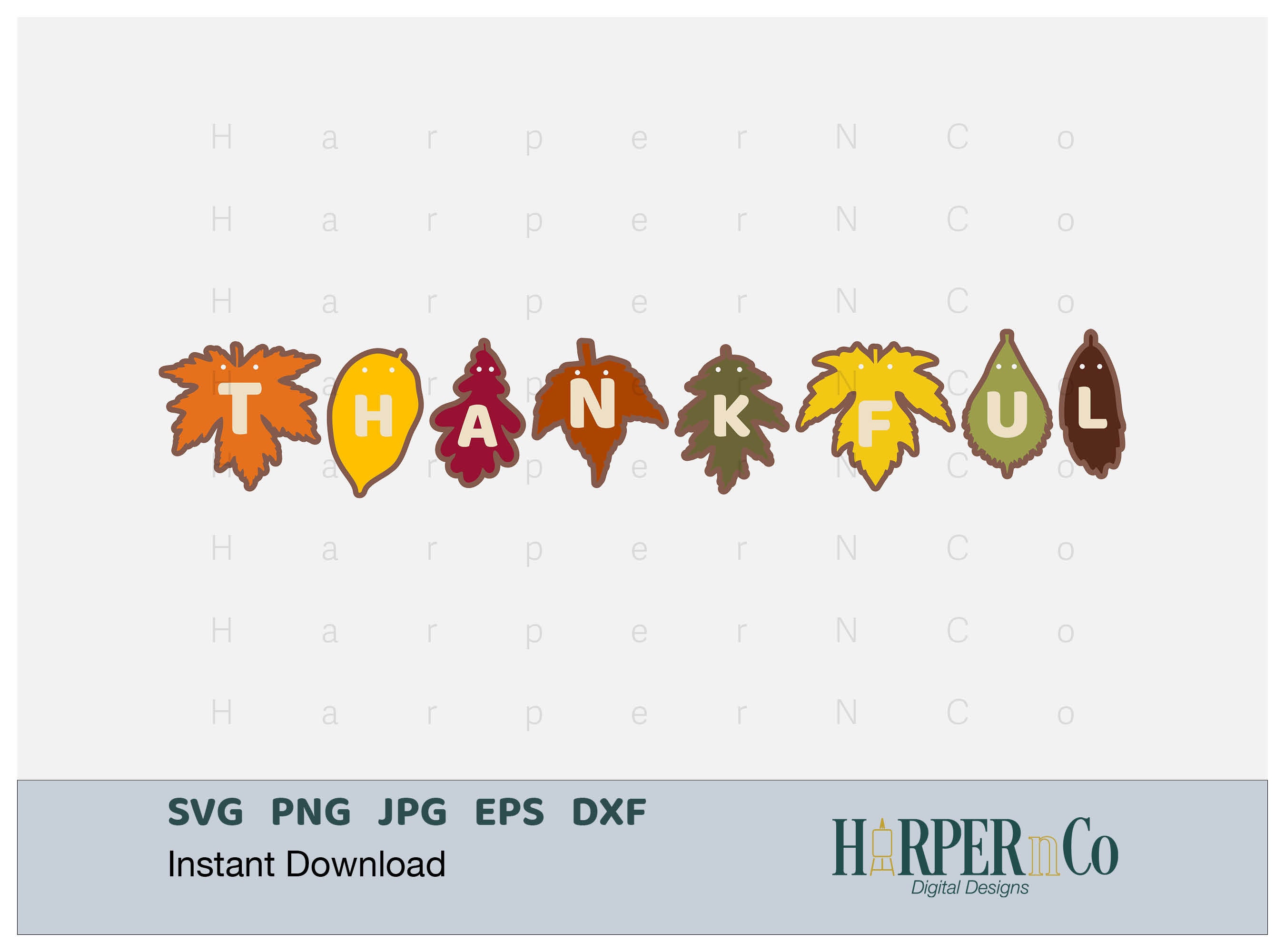 Thankful Bunting SVG, Fall Banner, Template, Pennant, Decoration ...