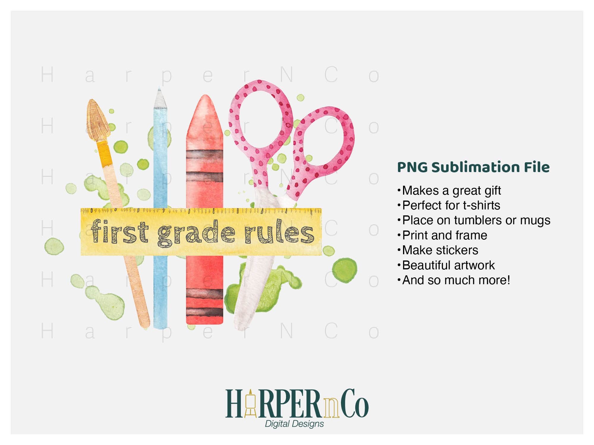 First Grade Rules Sublimation PNG File Back to School Teacher - Etsy