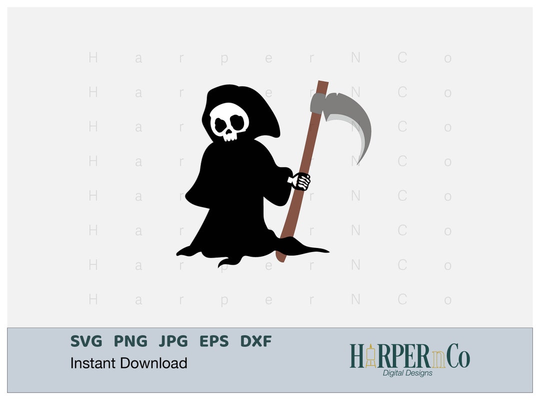 Grim Reaper Svg Silhouette Cricut Sublimation Glow Forge - Etsy