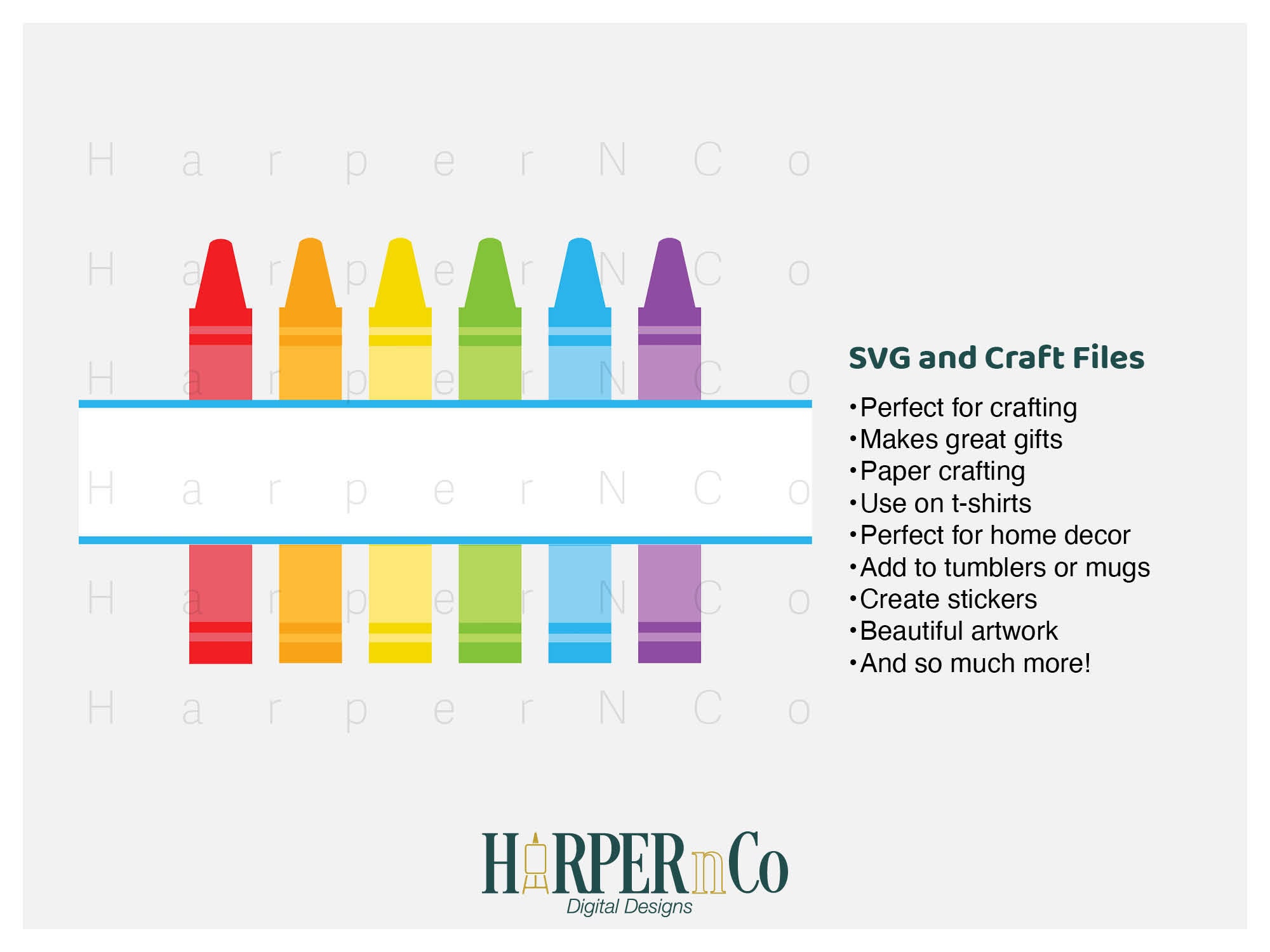 Split Rainbow Crayons SVG for Cricut Silhouette Glow Forge PNG - Etsy