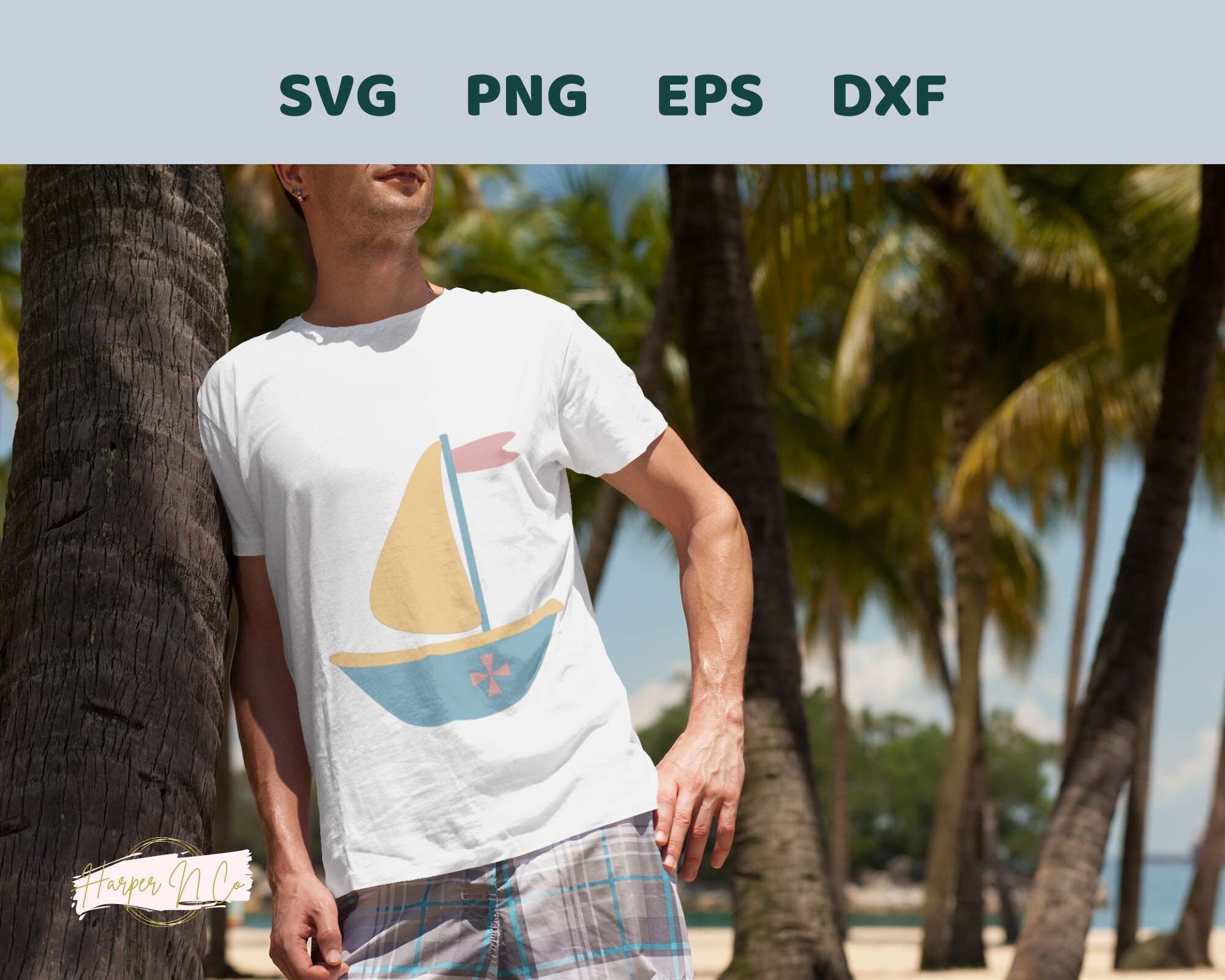 Sailboat SVG Bundle, Nautical, Yellow and Blue Boat, Layered Svg Cut ...