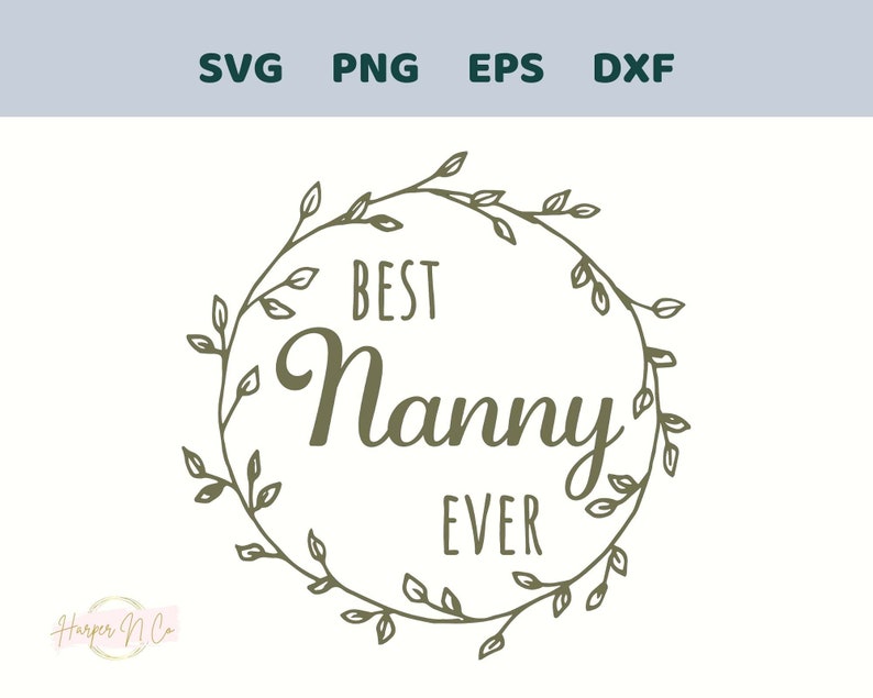 Best Nanny Ever SVG, Make a Personalized Mothers Day Gift, File for ...