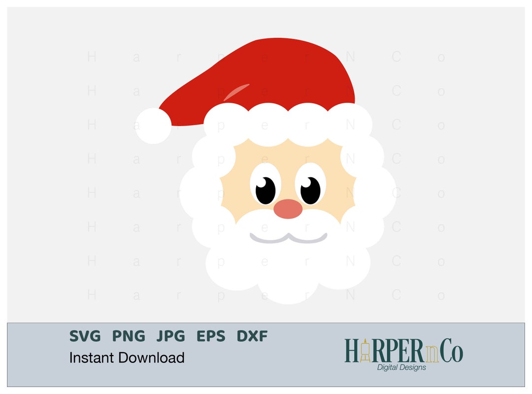 Santa SVG, Santa Claus Svg, Santa Face Svg, Christmas Svg, Cricut ...